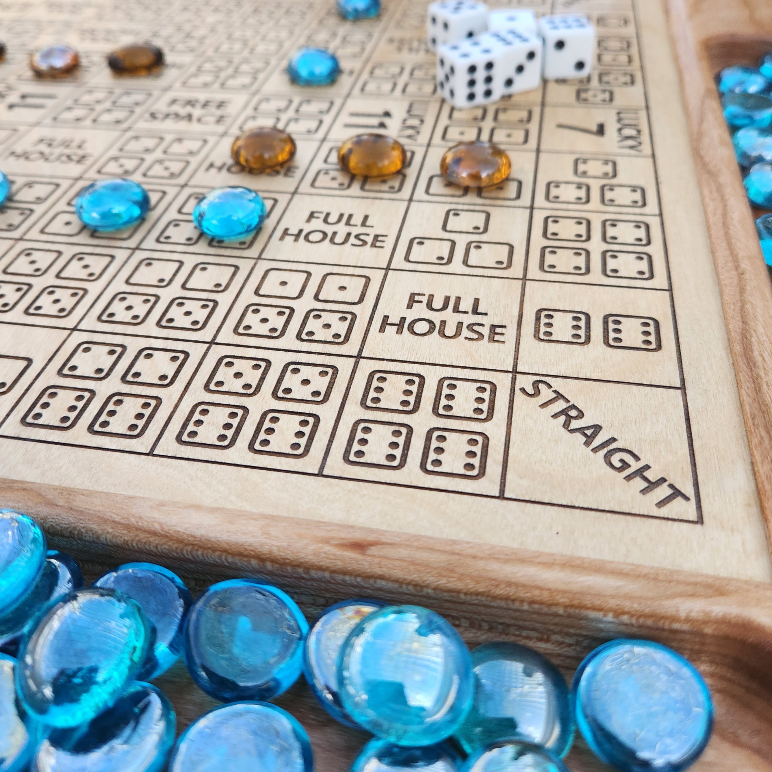 Dice Poker Game Board – Wood Goods