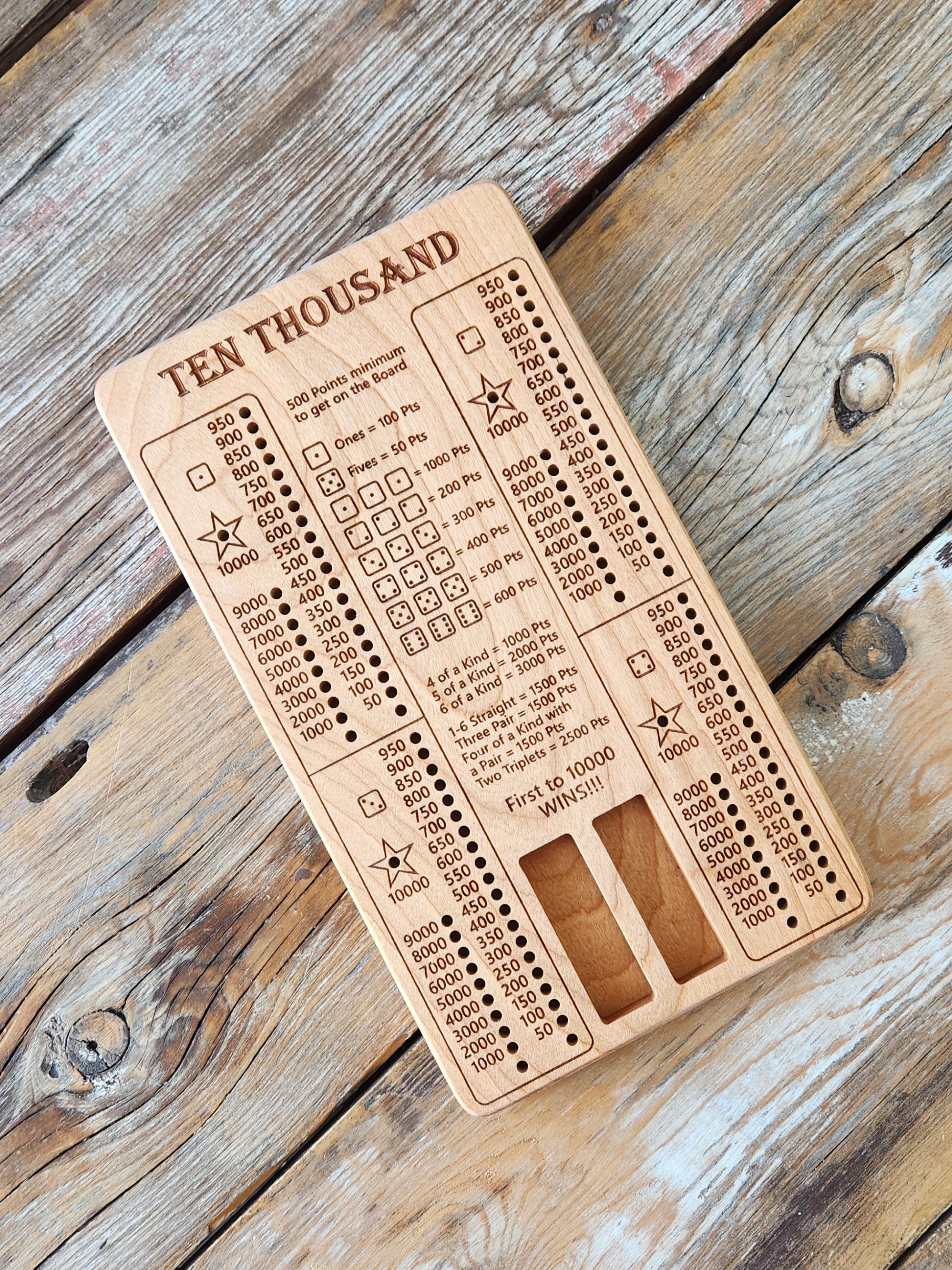 Ten Thousand / Farkle Game Board - 4 player – Wood Goods